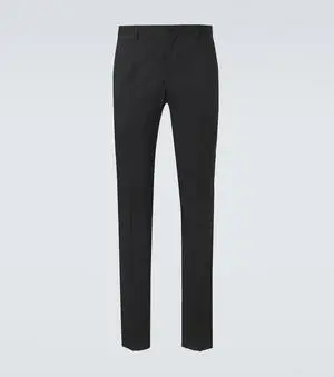 Dolce & Gabbana Wool And Silk-blend Tuxedo Pants - Black