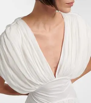 Tove Lyla Draped Jersey Gown - White