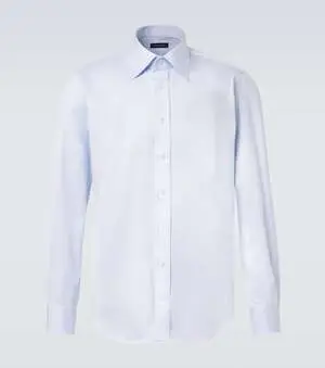 Thom Sweeney Cotton Shirt - Blue