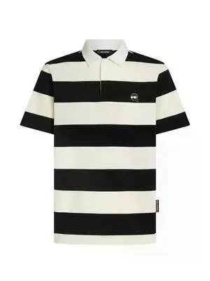 Karl Lagerfeld Striped-pattern Polo Shirt