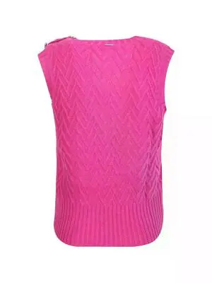 Liu Jo Chevron Knit V-neck Vest
