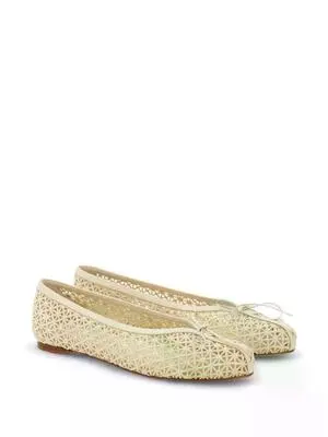 FERRAGAMO Macramé Lace Ballet Flats