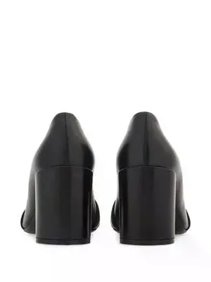 FERRAGAMO Gancini Embellished Block Heel Pumps