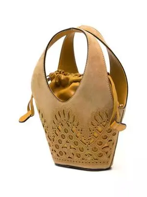 Alberta Ferretti Suede Tote Bag