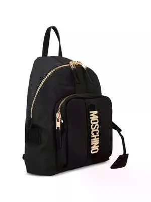 Moschino Lettering Backpack - Black