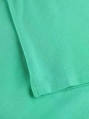 Miu Miu Cotton Piqué Polo Shirt With Embroidered Logo - Green