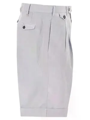 PT TORINO Pleated Front Turn-up Shorts - Blue