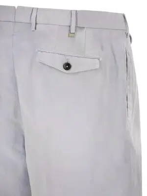 PT TORINO Pleated Front Turn-up Shorts - Blue
