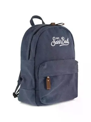 MC2 SAINT BARTH Embroidered Logo Canvas Backpack