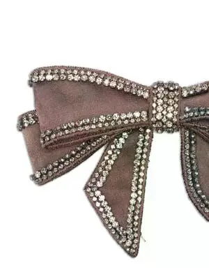 VANISÈ Rhinestone Embellished Bow Brooch