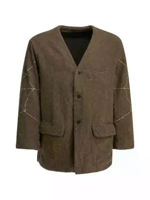 Kapital Embroidered Collarless Jacket