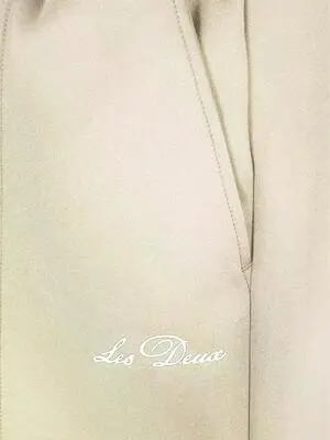 LES DEUX Logo-embroidered Drawstring Shorts