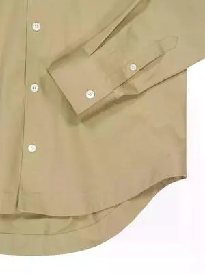 AMI Paris Beige Cotton Camp Collar Shirt