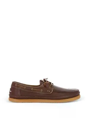HEY DUDE Leather Lace-up Boat Shoes