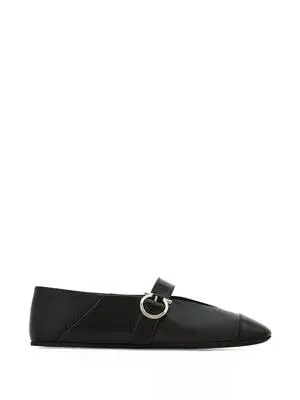 FERRAGAMO Gancini Strap Ballet Flats