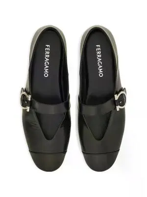 FERRAGAMO Gancini Strap Ballet Flats