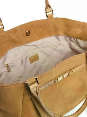 ALVIERO MARTINI 1° CLASSE Geo Classic Suede Tote Bag