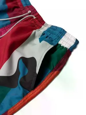 PARRA Abstract Print Drawstring Swim Shorts