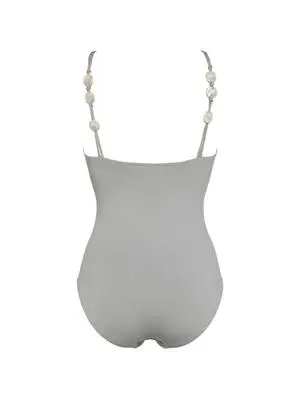 ERES Lynda Beaded-strap Swimsuit - Grey
