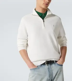 Polo Ralph Lauren Cotton Half-zip Sweater - White