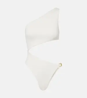 VIX PAULA HERMANNY X Rosie Huntington-whiteley One-shoulder Cut-out One-piece Swimsuit - White