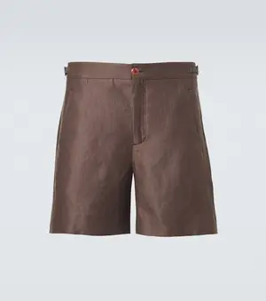GOD'S TRUE CASHMERE Linen Shorts With Sunstone Detail