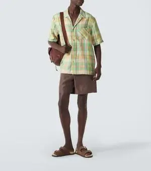 GOD'S TRUE CASHMERE Linen Shorts With Sunstone Detail