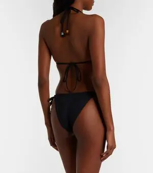 Staud Sisley Beaded Bikini Bottoms
