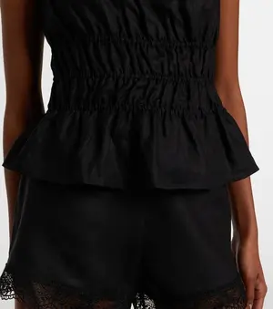 Staud Ayla Linen Crop Top