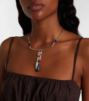 Staud Fiore Cotton Crop Top - Brown