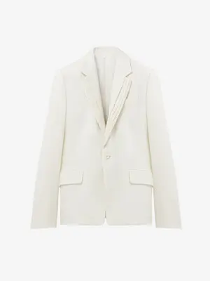 Alexander McQueen Pleated Lapel Single-breasted Jacket