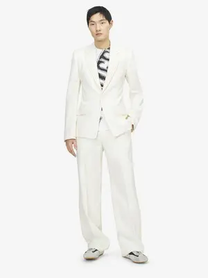Alexander McQueen Pleated Lapel Single-breasted Jacket