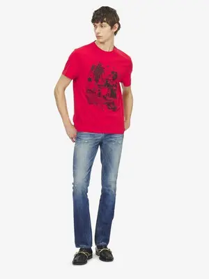 Alexander McQueen Fanzine Print T-shirt - Red