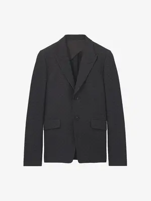 Alexander McQueen Skull Jacquard Single Breasted Jacket