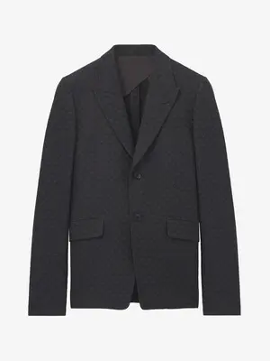 Alexander McQueen Skull Jacquard Single Breasted Jacket - Brown