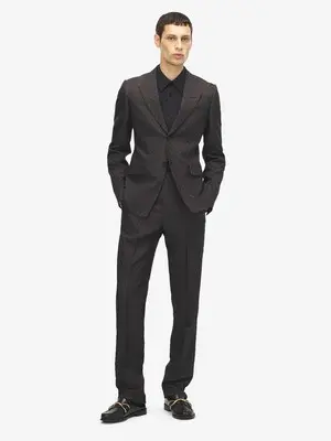 Alexander McQueen Skull Jacquard Single Breasted Jacket - Brown