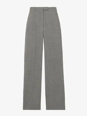Alexander McQueen Gingham Check Tailored Trousers - Black/ivory