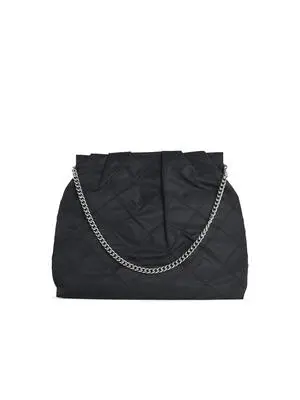 Tory Burch Fleming Large Nylon Hobo Bag - Black