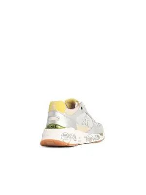 Premiata Mased Leather Blend Sneakers - Silver
