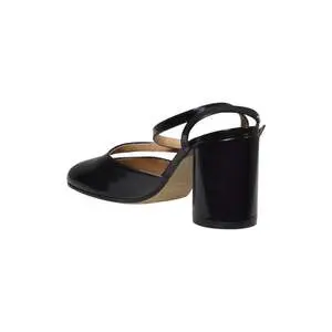 MAISON MARGIELA Black Patent Leather Mary Jane Slingback Sandals