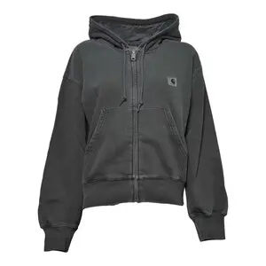 Carhartt Work In Progress Zip-up Hoodie With Drawstring - Nero