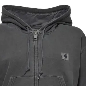 Carhartt Work In Progress Zip-up Hoodie With Drawstring - Nero