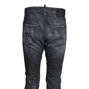 Dsquared2 Black Wash Distressed Slim Fit Jeans - Nero