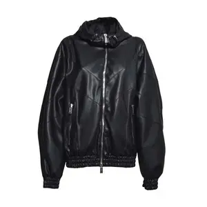 Dsquared2 Hooded Leather Jacket