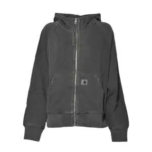 Carhartt Work In Progress Zip-up Hoodie With Pockets - Nero