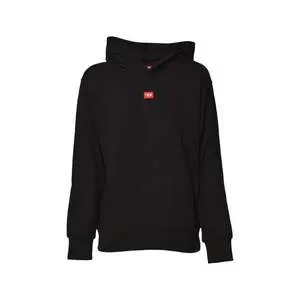 DIESEL® Black Hoodie With Logo Detail