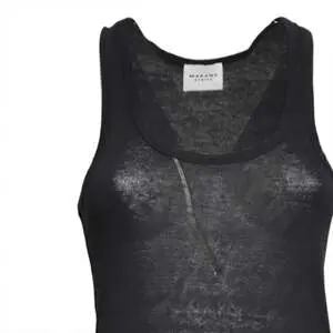MARANT ETOILE Sleeveless Sheer Top - Nero