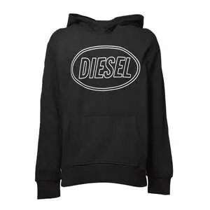 DIESEL® Black Hoodie With Logo - Nero