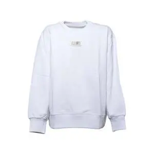 MAISON MARGIELA White Crew Neck Sweatshirt - Bianco
