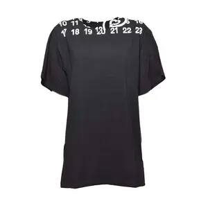 MAISON MARGIELA Black T-shirt With Number Print - Nero